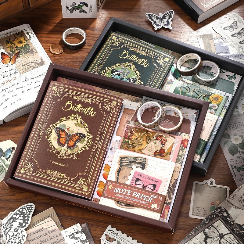 Jual [Artopia] 140pcs Bujo Set Butterfly Warm Mail BWM Gift Box / Deco ...