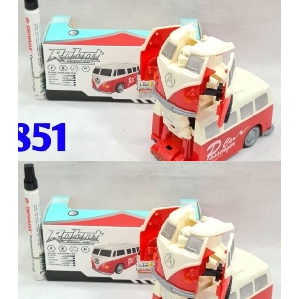 Jual robot bus vw combi toys mainan robot auto transform vw bus mainan ...