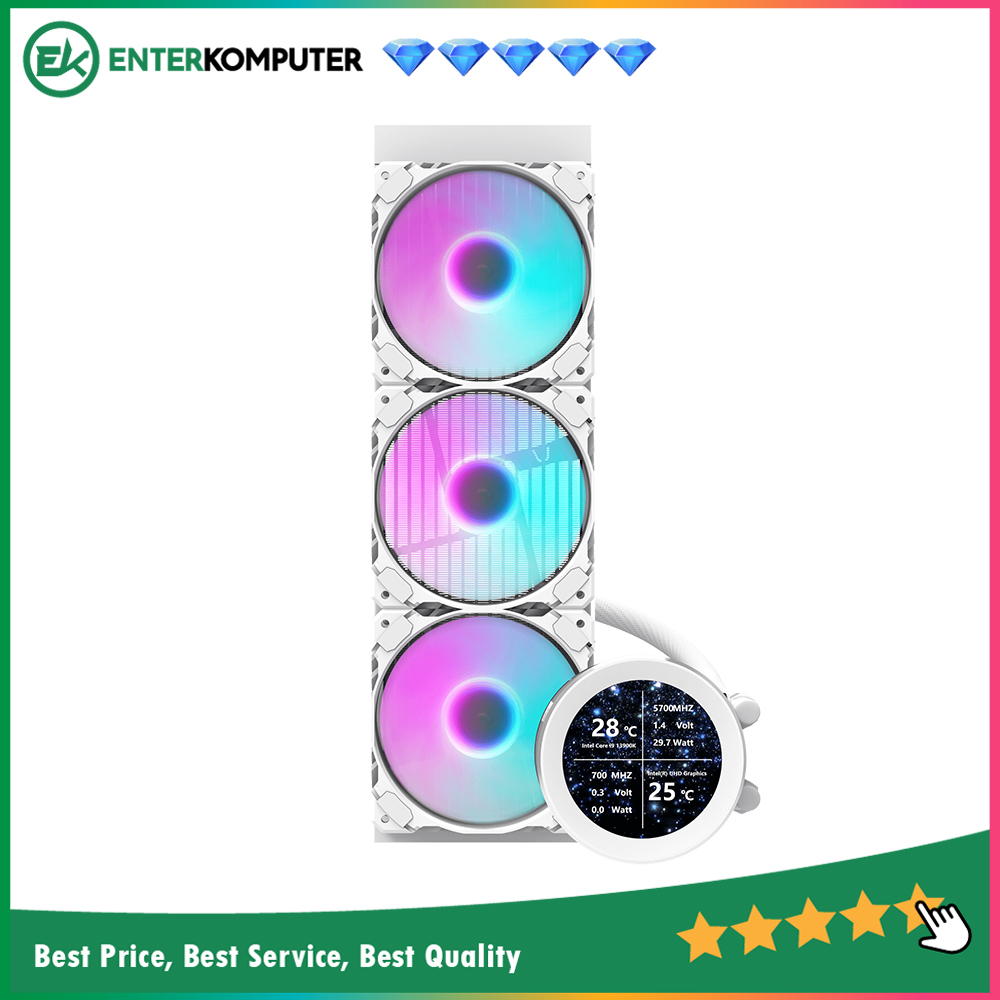 Jual Aigo DarkFlash Nebula DN360S ARGB - White Edition - AIO Liquid CPU ...