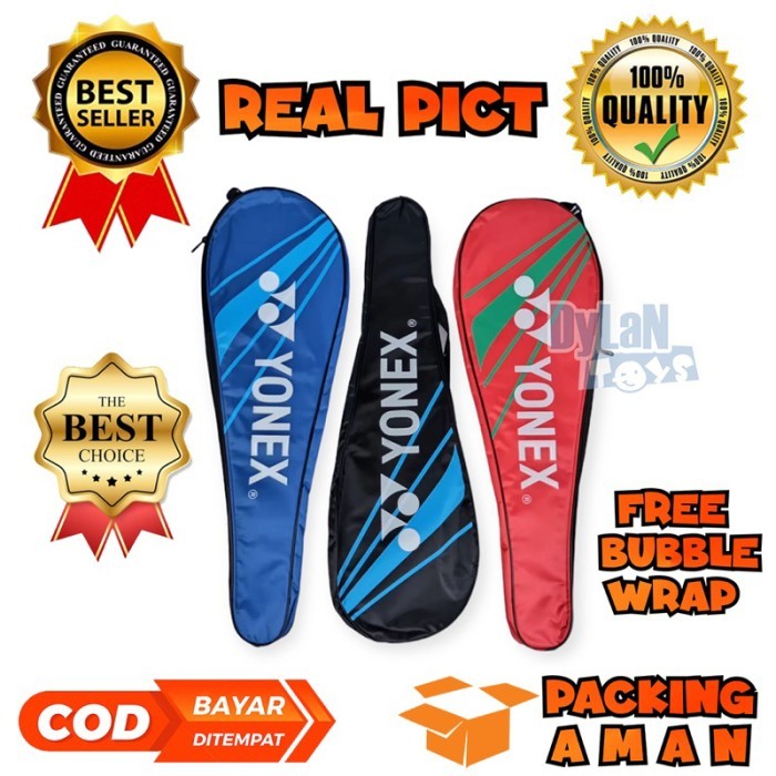 Jual Raket Bulu Tangkis Badminton Senyawa Full cover + Tas | Shopee ...