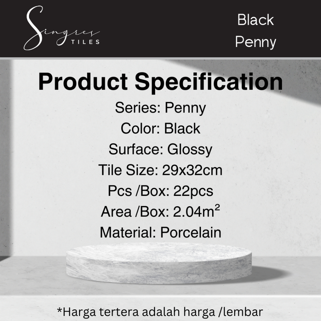 Jual Singres Tiles - Black Penny Mosaic Tiles | Shopee Indonesia