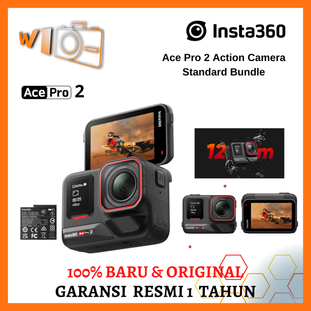 Jual Insta360 Ace Pro 2 8K AI Powered Action Camera Leica Insta 360 Action Cam Standar Bundle ...