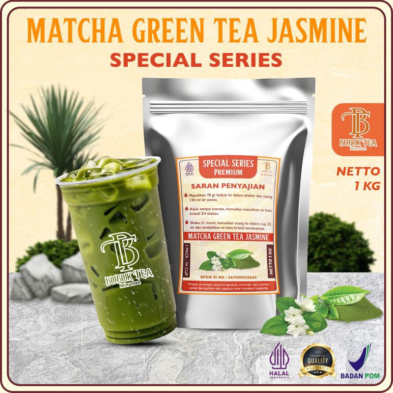 Jual BUBUKTEH PREMIUM BUBUK MINUMAN MATCHA JASMINE 1KG | Shopee Indonesia