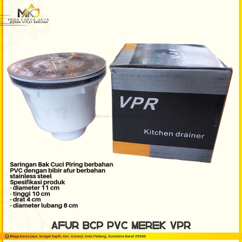 Jual AFUR Bak Cuci Piring PVC merek VPR, Tapak Stenlis, Saringan Bak ...