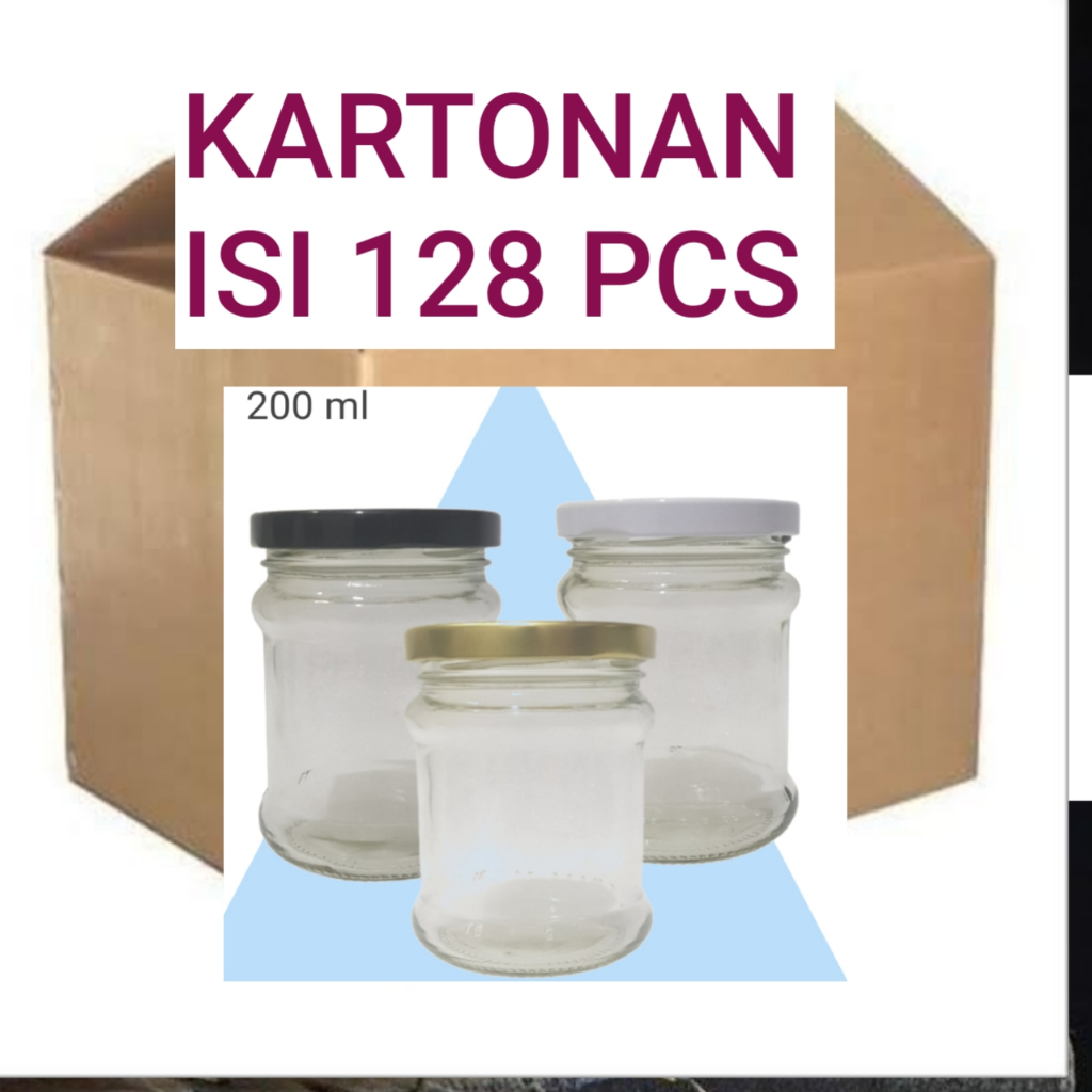 Jual / 128 PCS 200ML BOTOL KACA 200ML / BOTOL SILINDER KACA / BOTOL ...