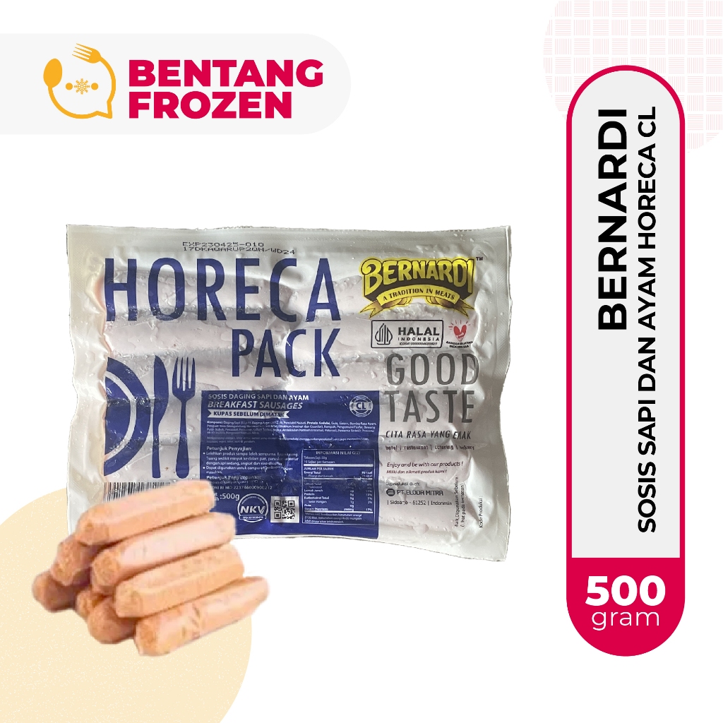 Jual Bernardi Sosis Kombinasi Sapi dan Ayam Horeca Pack CL 500gr ...