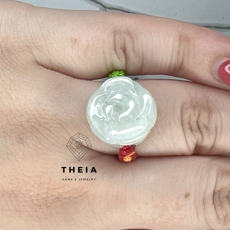 Jual cincin ring bunga mawar flower rose giok jade jadeite | Shopee ...