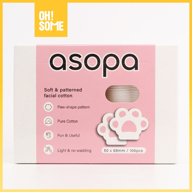 Jual OHSOME-ASOPA·Soft & Patterned Facial Cotton·100pcs | Shopee Indonesia