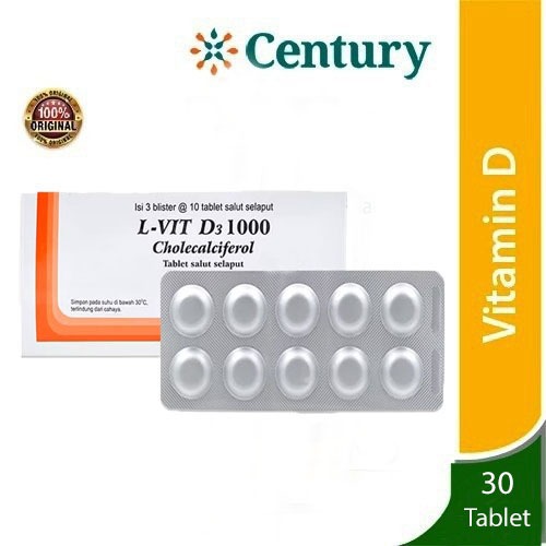 Jual L-Vit D3 1000 ISI 30 TABLET / VITAMIN D3 / D3 | Shopee Indonesia