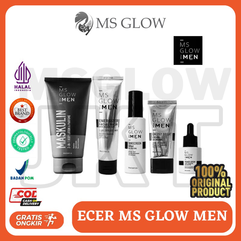 Jual MS GLOW FOR MEN - Paket wajah dan ecer/satuan perawatan ...