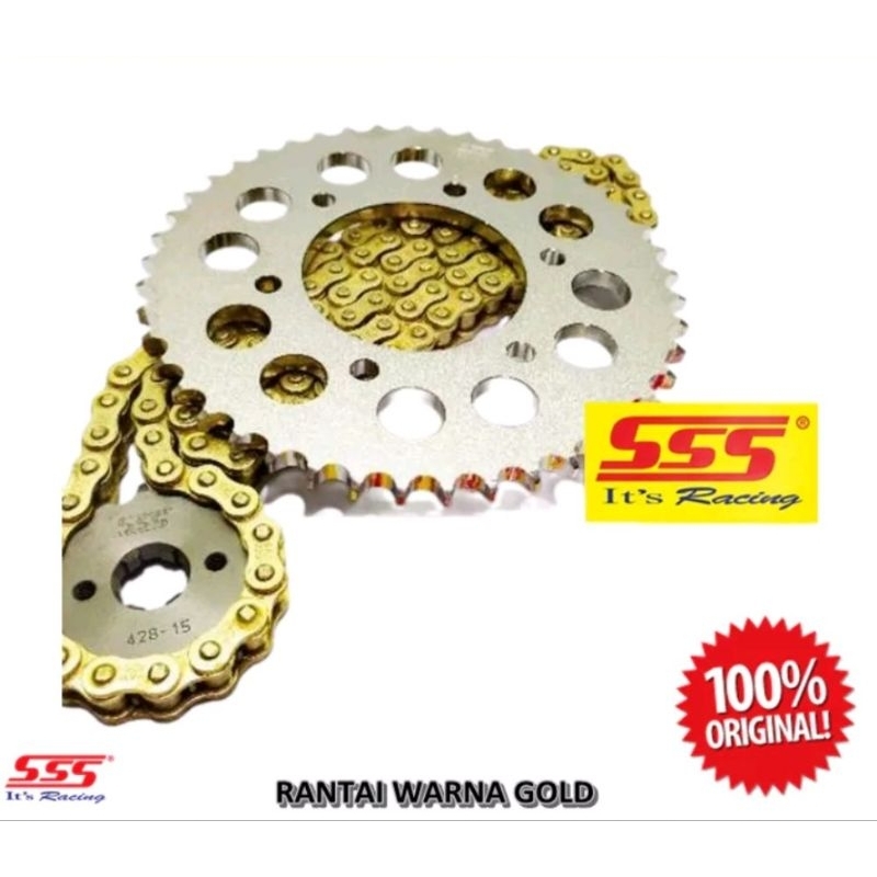 Jual gear gir set sss 415+34s /d37 rantai gold rxz / vega/vega R new/jupiter/force1/f1zr/rx king ...