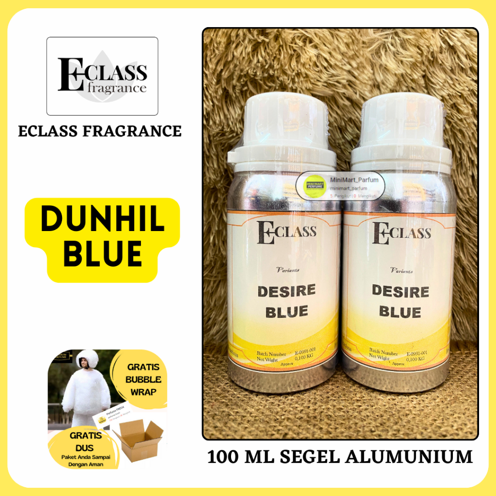 Jual Bibit Murni Parfum DUNHIL BLUE Murni 100 ML SEGEL Alumunium ECLASS ...