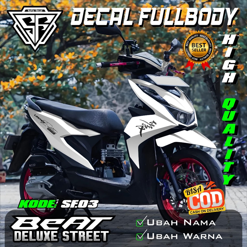 Jual (COD) TERBARU Decal Sticker Beat DELUXE STREET 2020 2021 2022 2023 ...