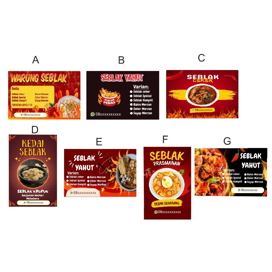 Jual sticker seblak/sticker makanan | Shopee Indonesia