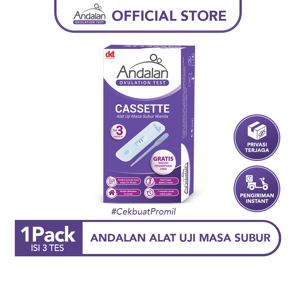 Jual Andalan Ovulation Test Isi 3 + Urine Cup - Alat Tes Masa Subur ...