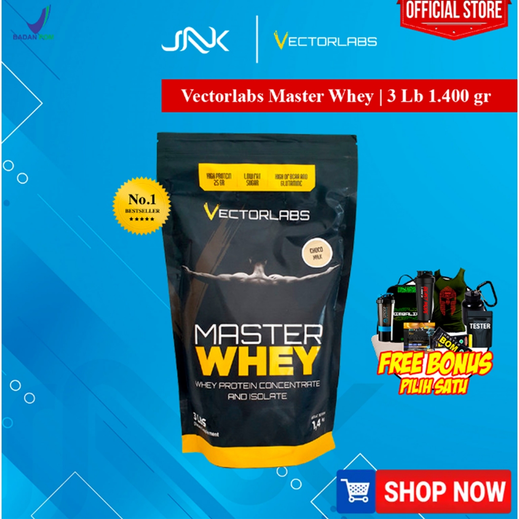 Jual Vectorlabs Master Whey 3 Lb | Masterwhey Whey Protein Concentrate ...