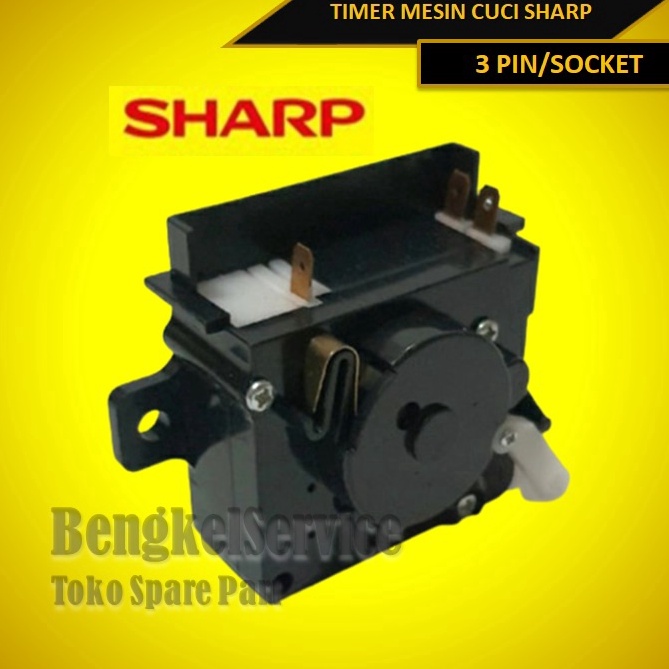 Jual Timer Mesin Cuci Wash SHARP 3 Pin Timer Wash Socket 3 Skun ...