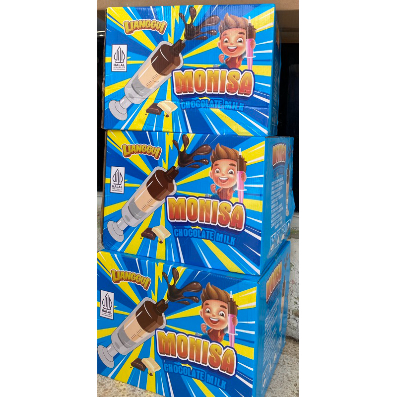 Jual Monisa Chocolate Milk 1box isi 30pcs x 8gr | Shopee Indonesia
