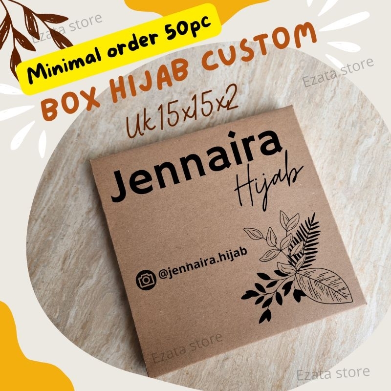 Jual box hijab/box hijab custom/box hijab kraft | Shopee Indonesia