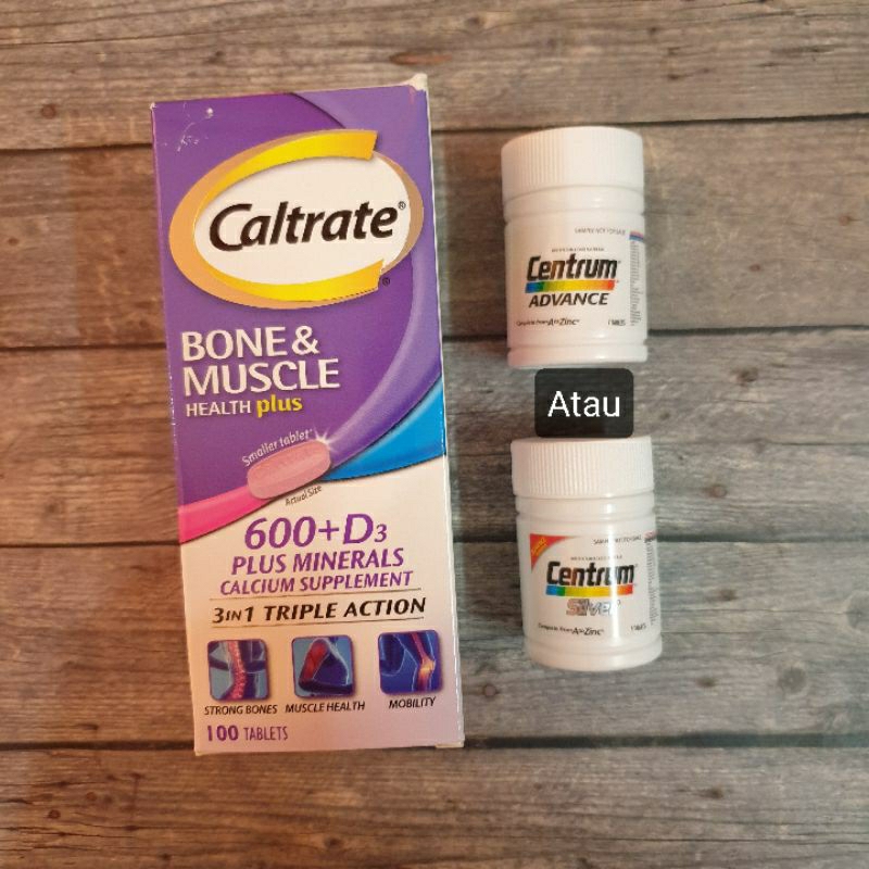 Jual Caltrate Bone Muscle 600+D3 Minerals Calcium 3in1 Triple Action ...