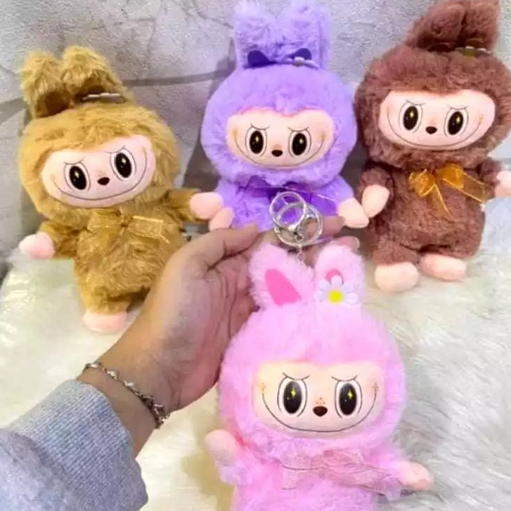Jual Gantungan Kunci Lucu Boneka Labubu The Monster Exiting Macaron ...