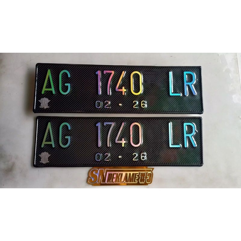 Jual PLAT MOBIL CARBON HOLOGRAM, plat nomor mobil keren, plat nomor ...