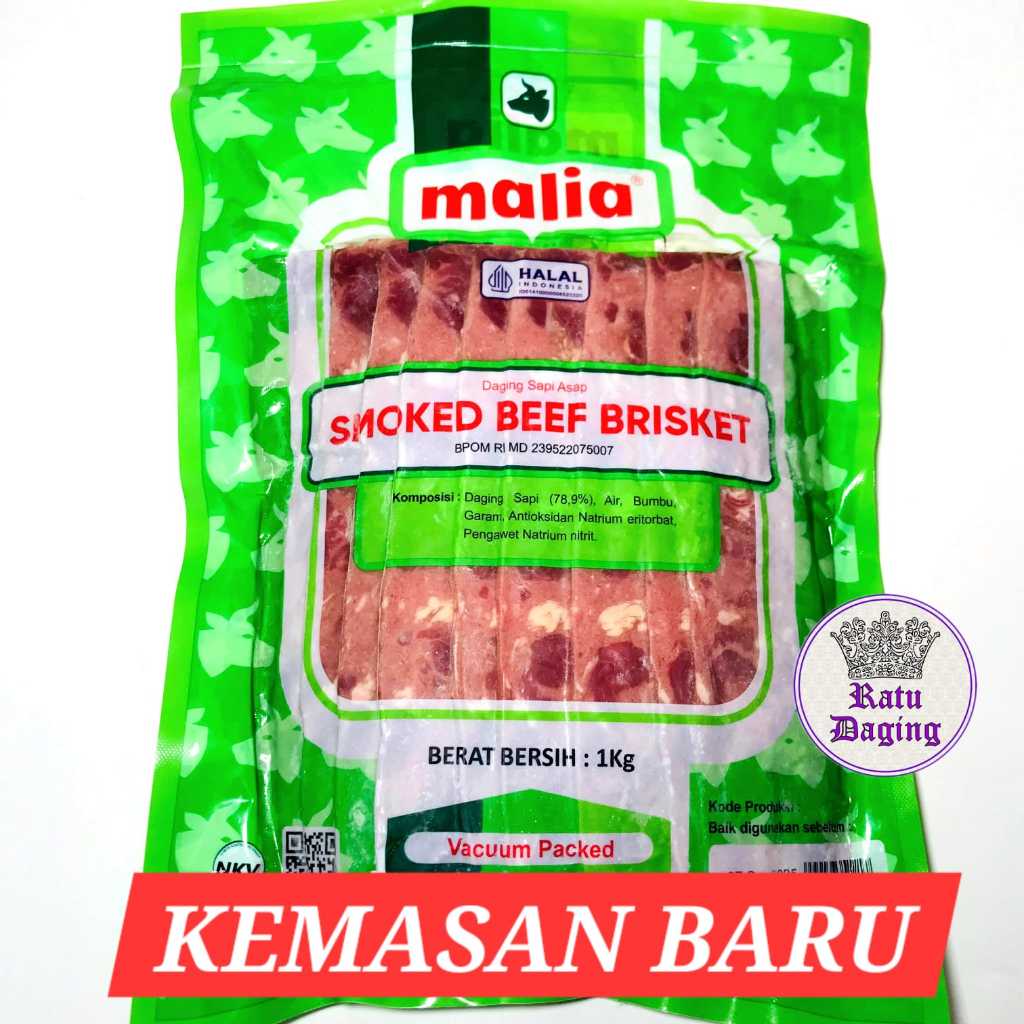 Jual Aroma Malia Beef Bacon / Smoked Beef Brisket @1kg - HALAL | Shopee ...