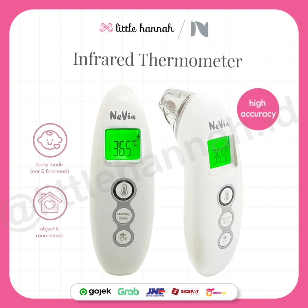 Jual NEVIA Infrared Thermometer / Termometer Infra Merah Pengukur Suhu ...