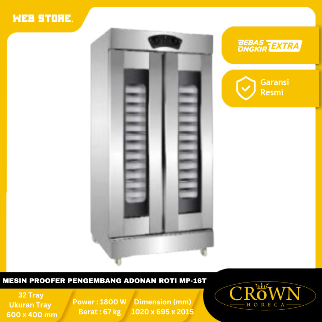 Jual Mesin Proofer Pengembang Adonan Roti Kapasitas 32 Loyang Crown MP-32T | Shopee Indonesia