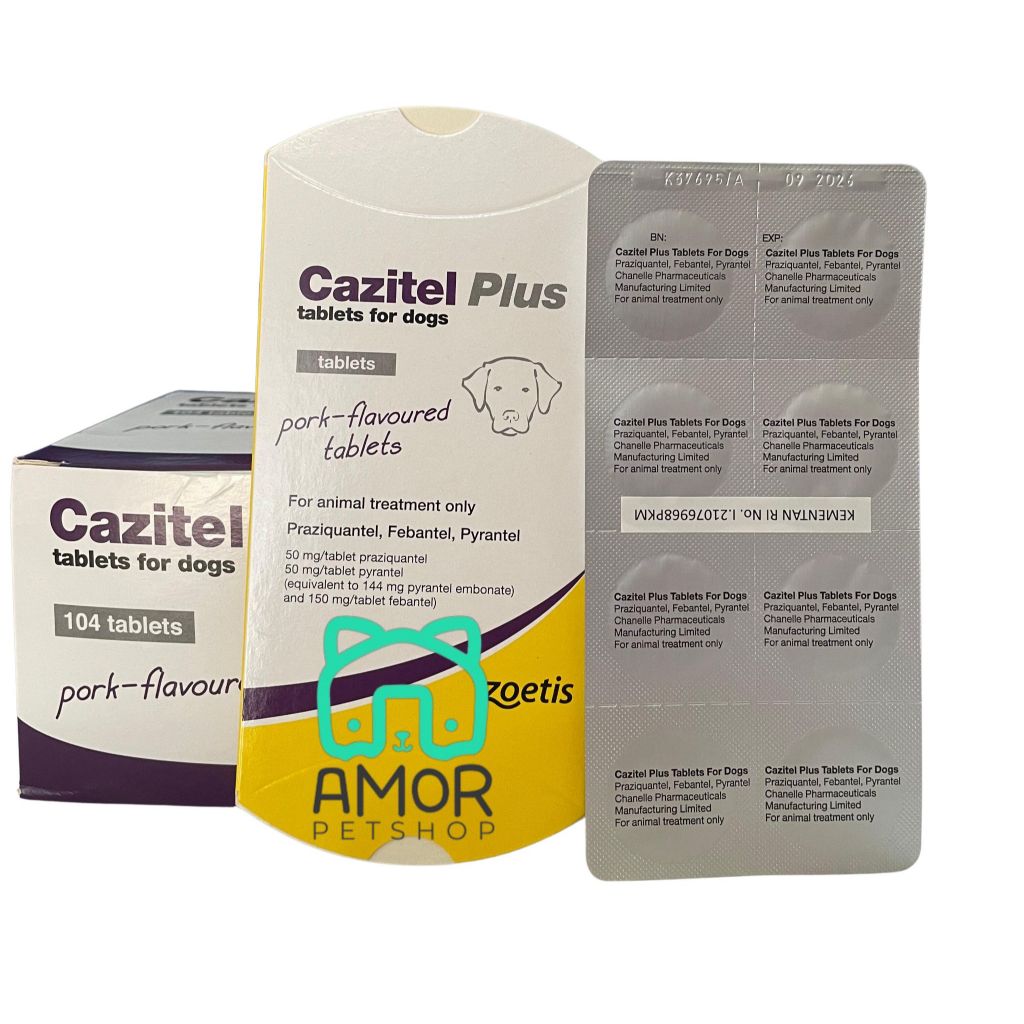 Jual CAZITEL PLUS FOR DOG OBAT CACING UNTUK ANJING (HARGA 1 TABLET ...