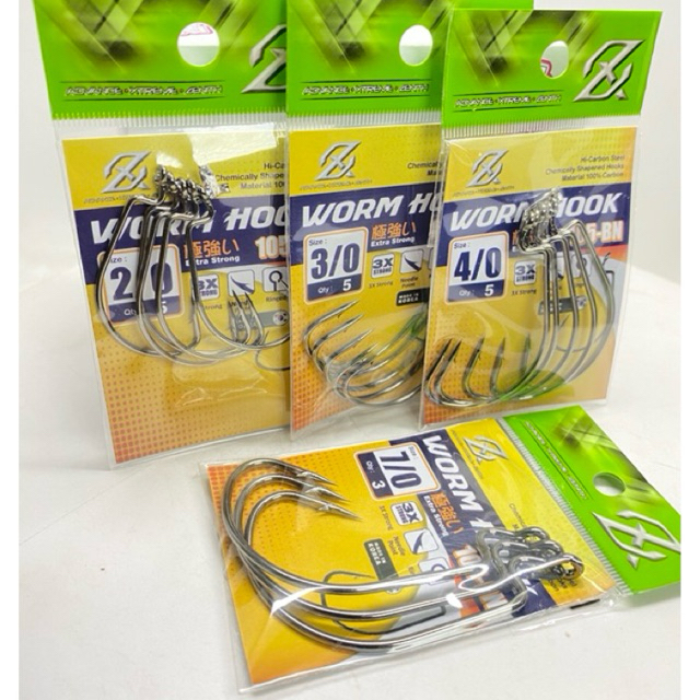 Jual Kail Pancing WORM HOOK AXZ 105 ( Tampa Pemberat ) | Shopee Indonesia