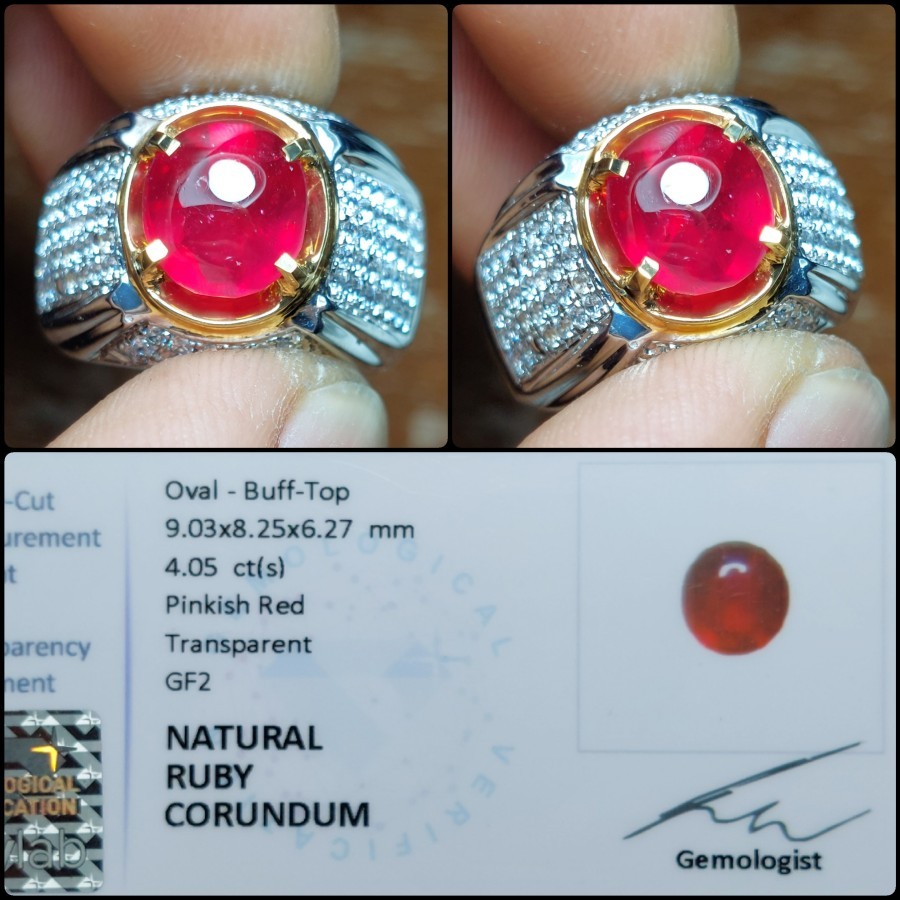 Jual Batu Ruby Asli Natural Pinkish Red Kristal Good Quality Permata ...