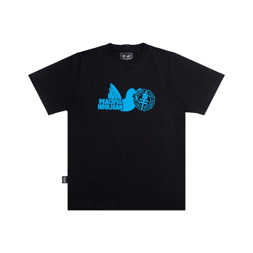 Jual T-Shirt First And Famous x Peaceful Hooligan Black And Blue ...