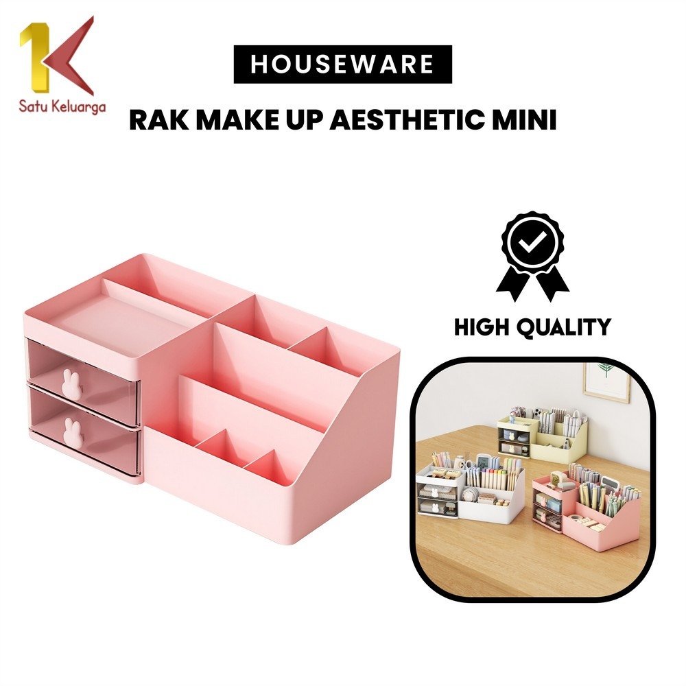 Jual 1K Rak Makeup Kosmetik Plastik 2 Laci C1014 Rak Make Up Aesthetic ...