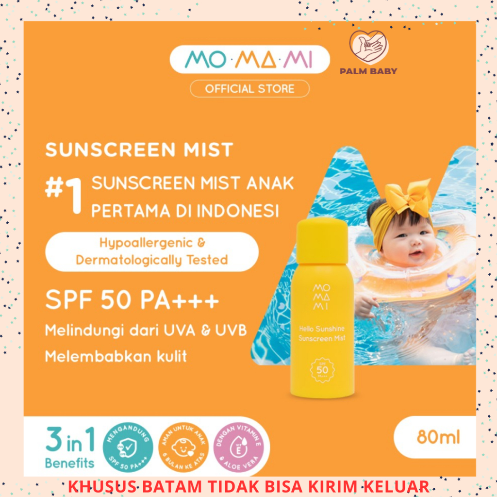 Jual Momami Hello Sunshine Sunscreen Mist 80ml | Shopee Indonesia