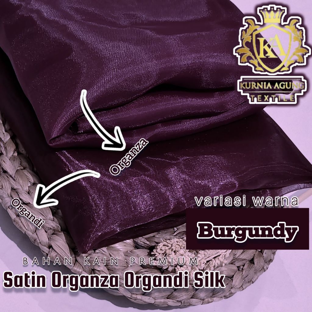 Jual Kain Satin Organza Organdi Silk Premium Grade A Bahan Kain Kaca ...