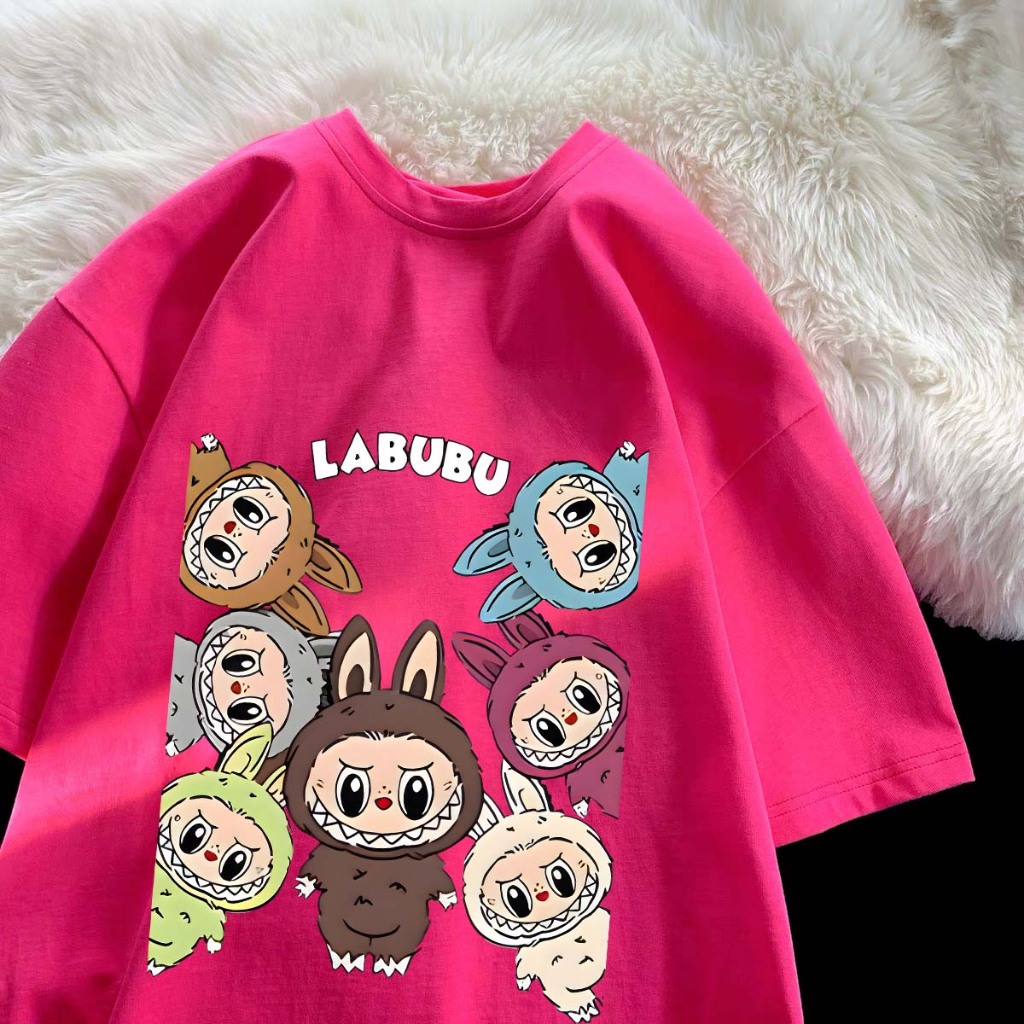 Jual Ilustrasi grafiti LABUBU kartun yang lucu Baju Kaos Oversize ...