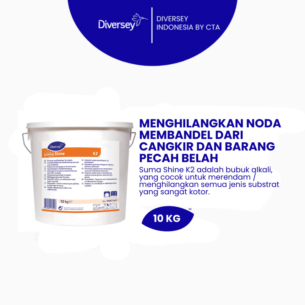 Jual Diversey SUMA Shine K2 - 10 KG - Pre-Soak & Destainer - DIVERSEY ...