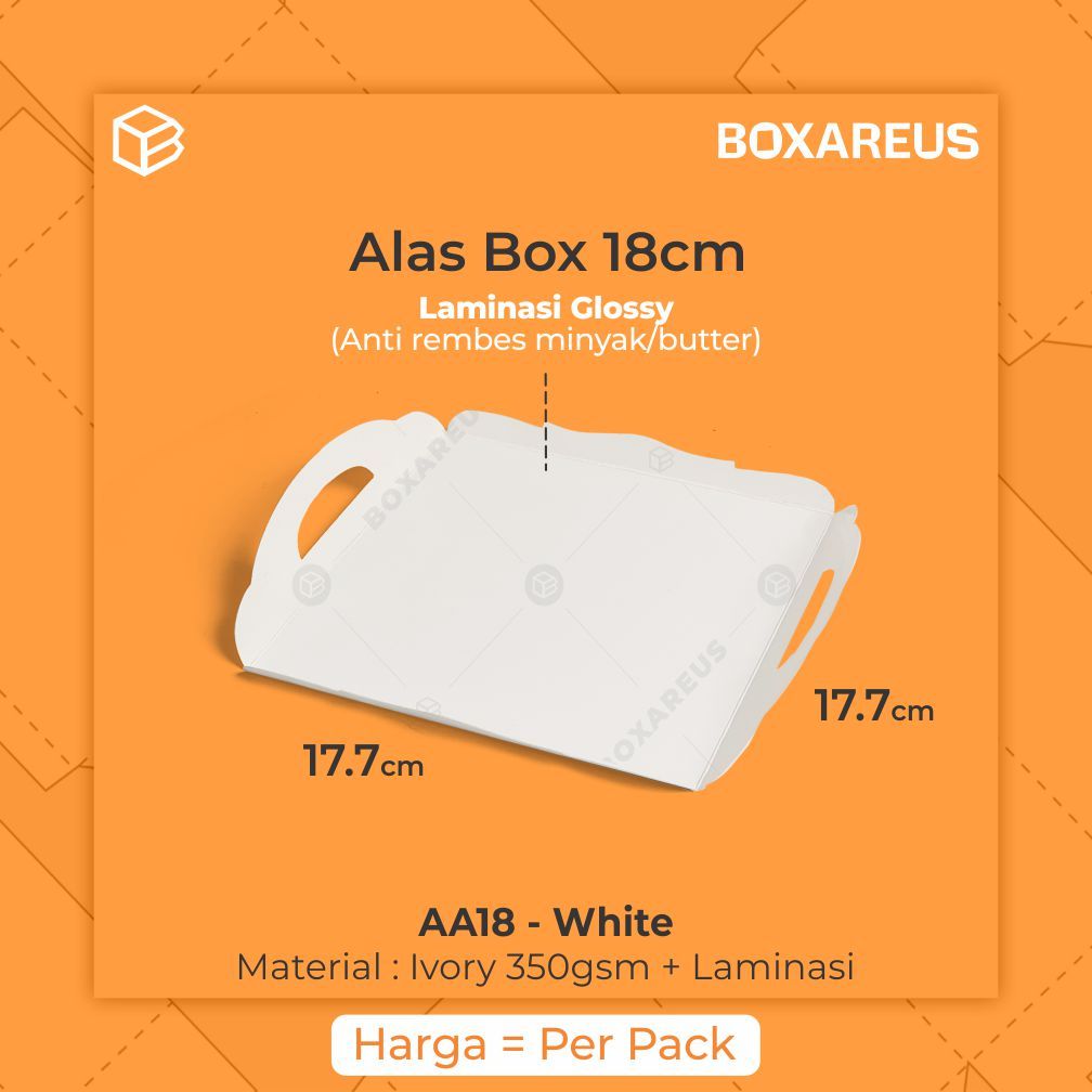 Jual AA18 WHITE / Alas kue, cake, Tray, tatakan, cake, cookies, Nampan ...