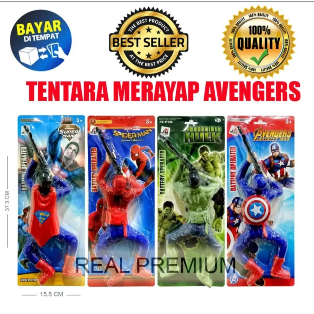 Jual MAINAN ANAK FIGUR TENTARA MERAYAP / AVENGERS MERANGKAK / MAINAN ...