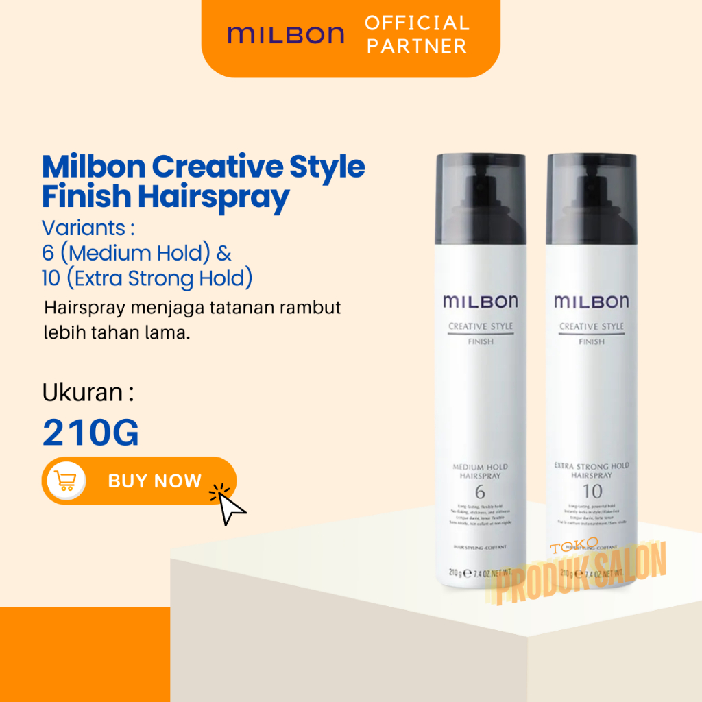 Jual BESTSELLER Milbon Creative Style Extra Storng Hold Hairspray 10 210g | Shopee Indonesia