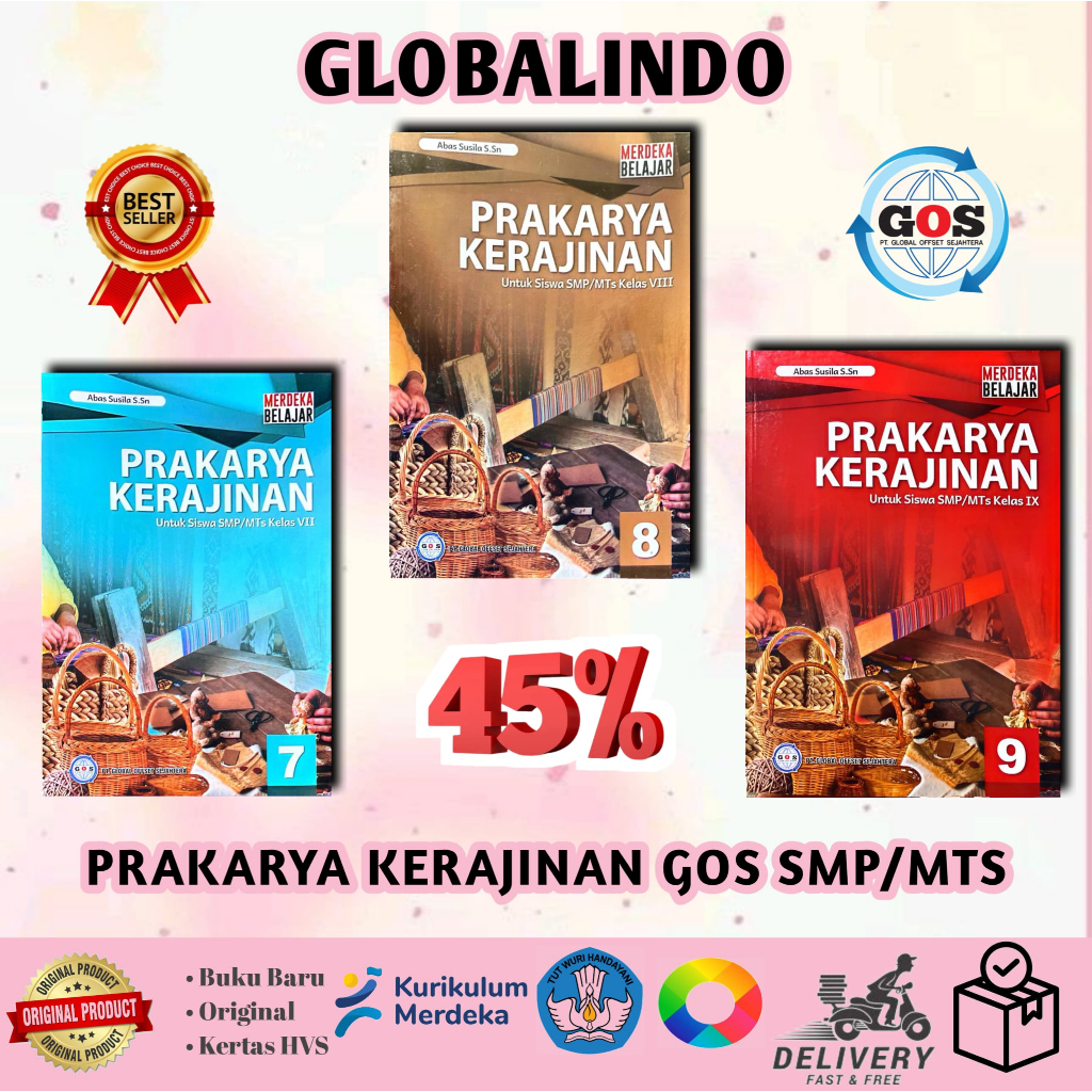 Jual Buku Siswa Pendamping PRAKARYA KERAJINAN Kelas 7,8,9 SMP/MTS Kurikulum Merdeka (GOS) Global ...