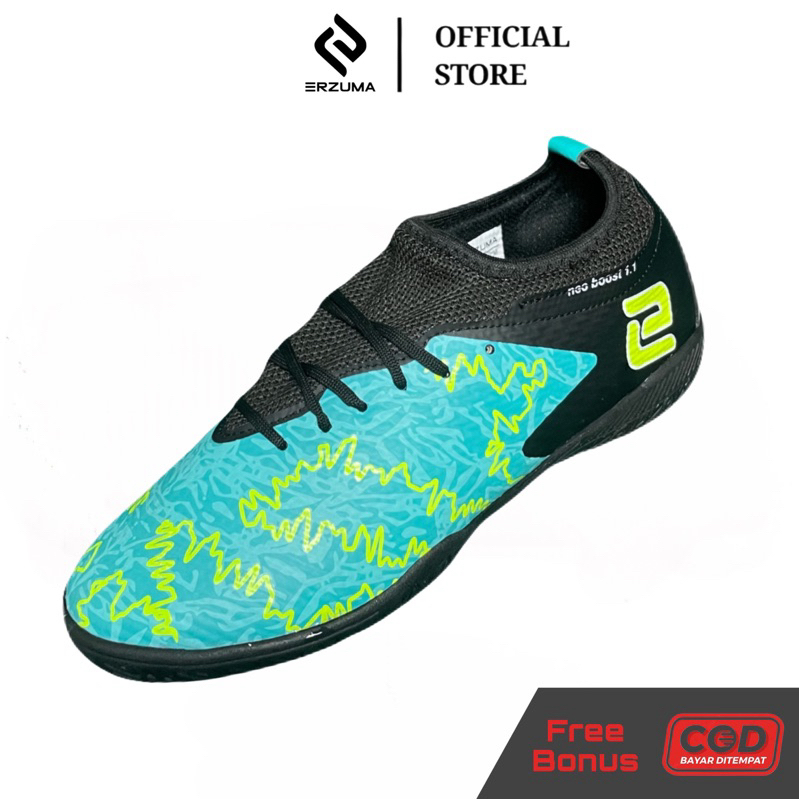 Jual ERZUMA - Sepatu Futsal Neo Boost 1.1 IN Hitam Tosca Original ...