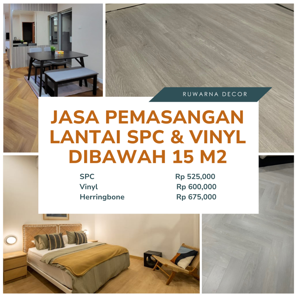 Jual Jasa Pemasangan Lantai SPC & Vinyl Dibawah 15 m2 | Shopee Indonesia