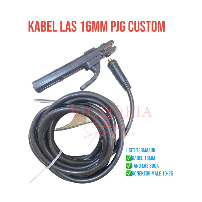 Jual KABEL STANG LAS SET 16MM PANJANG CUSTOM | Shopee Indonesia