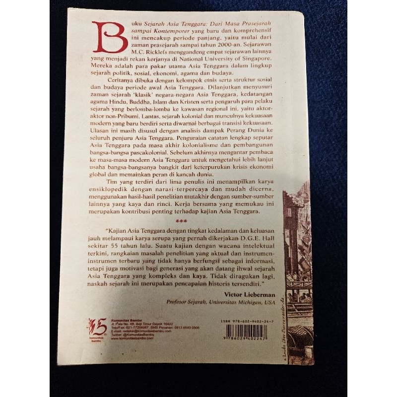 Jual Buku Sejarah Asia Tenggara Dari Masa Prasejarah sampai Kontemporer. M.C. Ricklefs. | Shopee ...