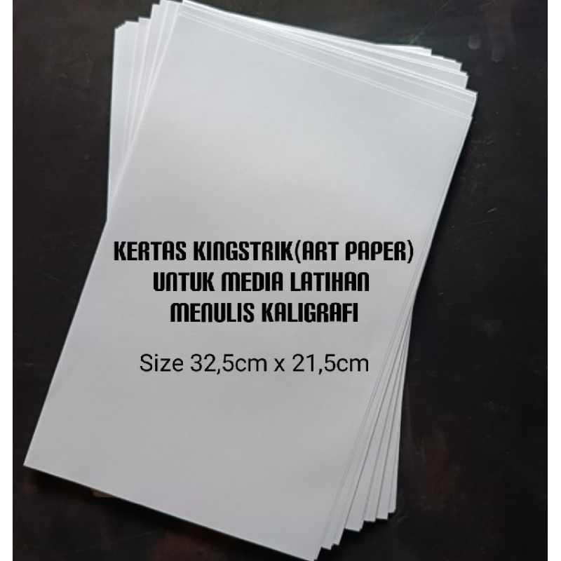 Jual 50 lembar Kertas kingstrik / artpaper untuk latihan menulis ...