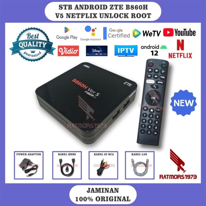 Jual STB Android Smart TV Box B86OH V5 4K Hybrid OS 12 UPDATE ATV ...