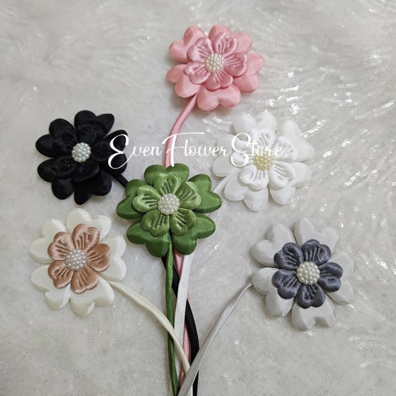 Jual bunga flower tangkai asoy/aplikasi aksesoris hiasan pakaian baju ...