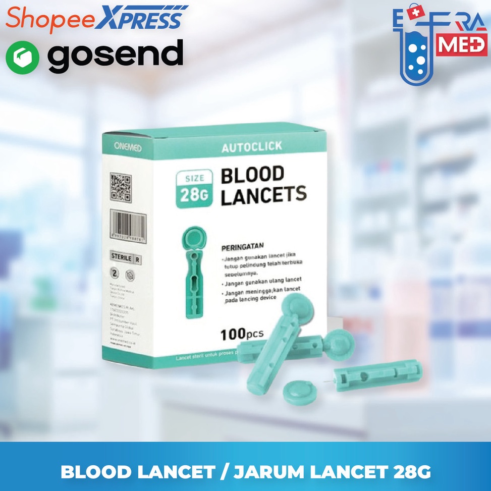 Jual Hot Quality Blood Lancet 28g Onemed Jarum Lancet Alat gula darah ...